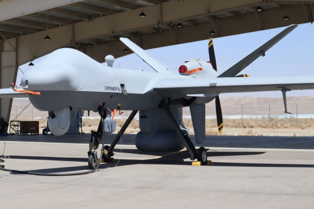 MQ-9A Drone Completes First Flight Fitted with Leonardo Seaspray V2 Radar