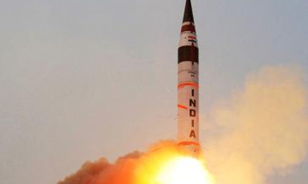 India Fires Agni-5 Ballistic Missile from Mobile Launcher
